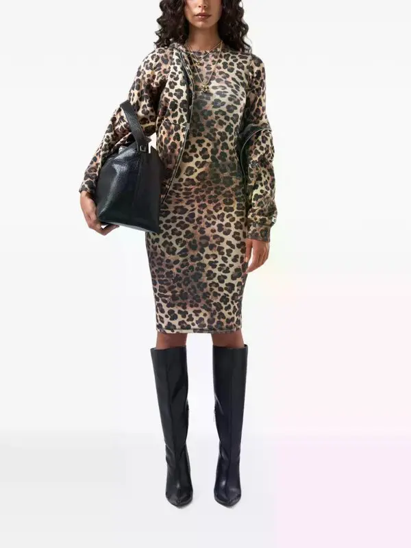 Gcds Leopard-print Midi Dress