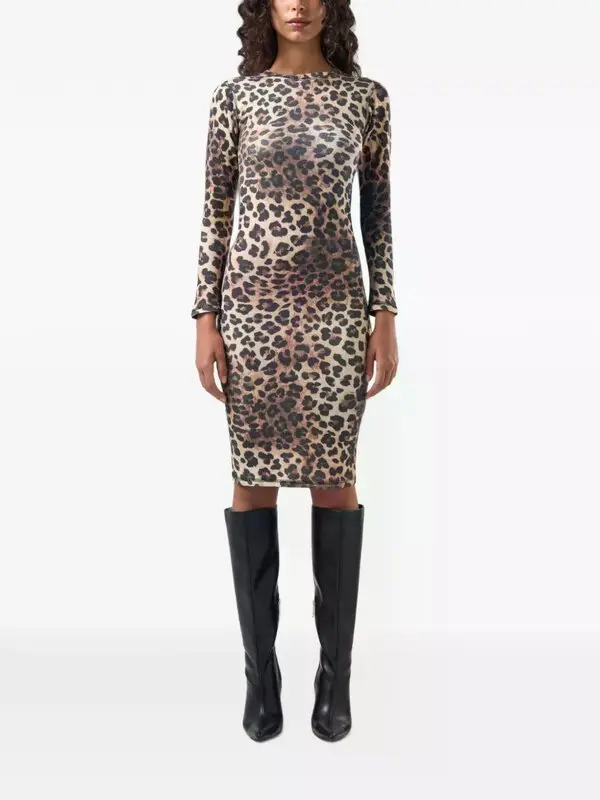 Gcds Leopard-print Midi Dress