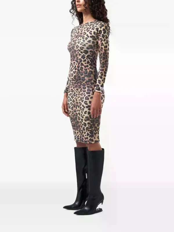Gcds Leopard-print Midi Dress