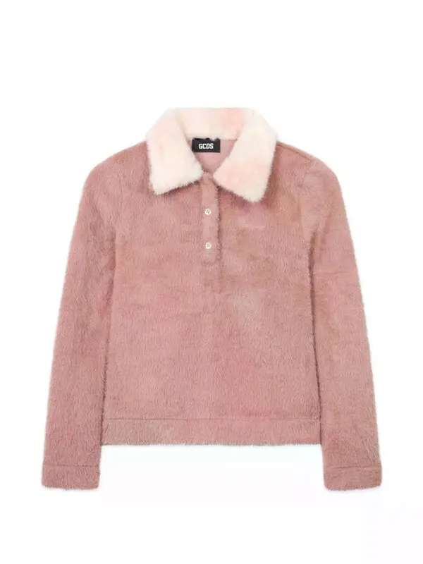Gcds Faux-fur Polo Shirt