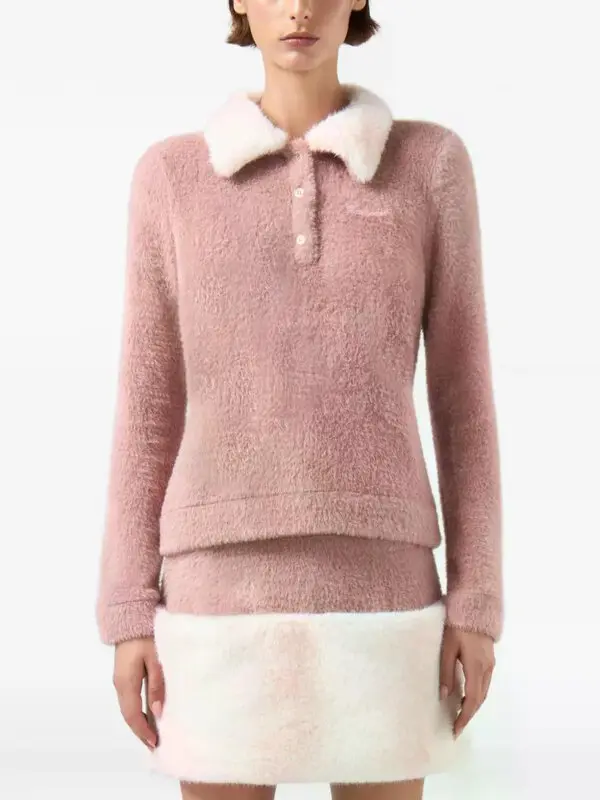 Gcds Faux-fur Polo Shirt