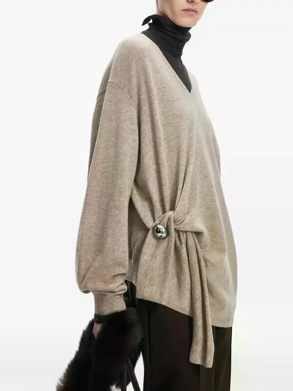 JNBY Knot-detail V-neck Sweater