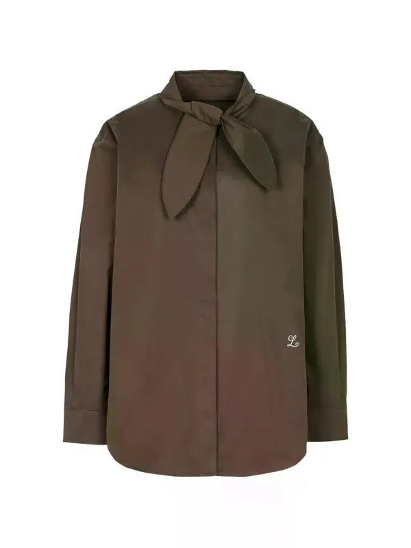 LESS Tie-neck Oversized Shirt
