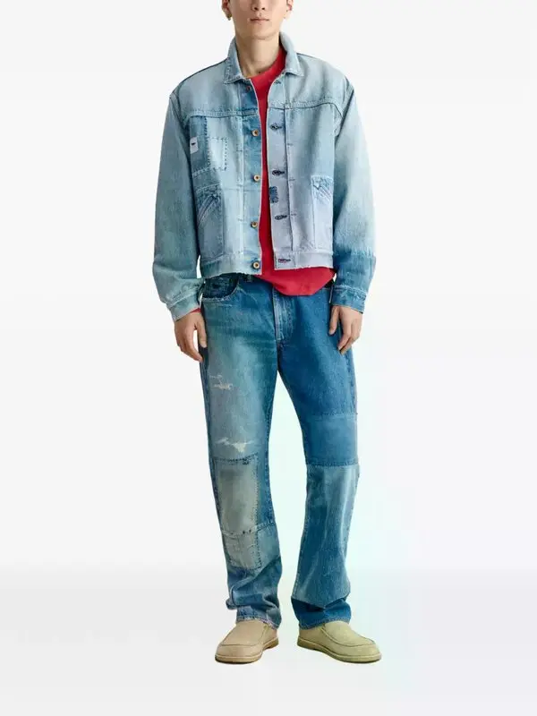 Maison Kitsuné Patchwork Cotton Denim Jacket