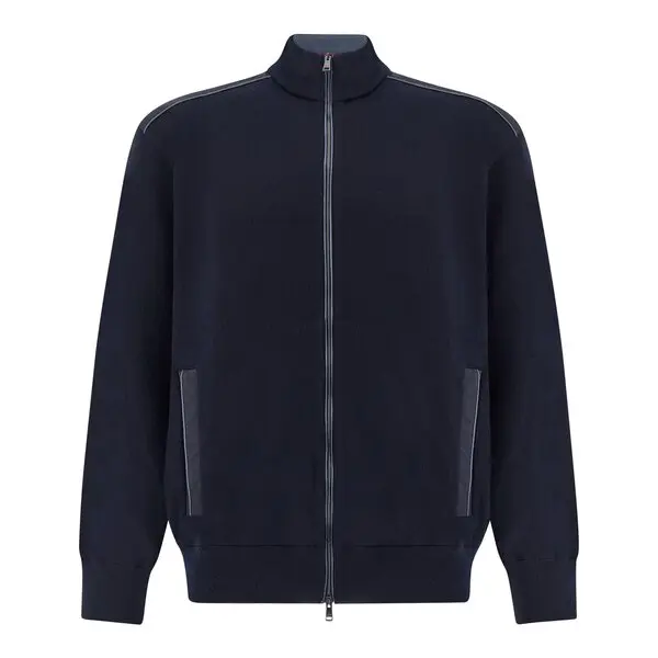 Paul & Shark Zip-up Wool Sweater With Typhoon® Platinum Details
