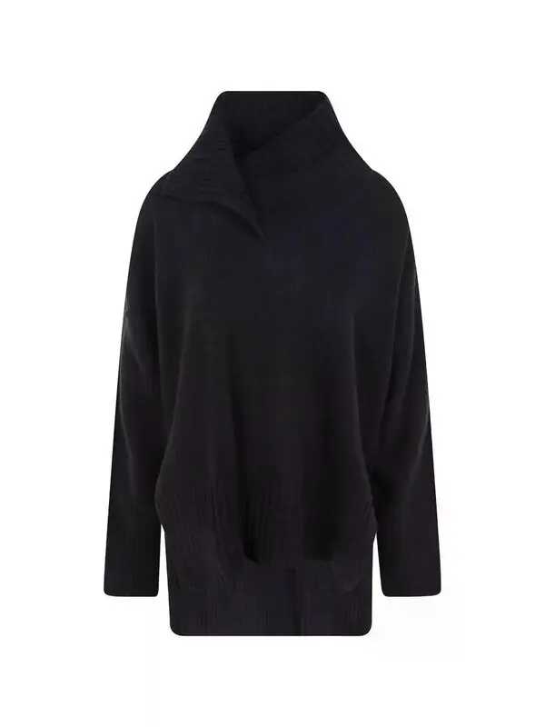PIERANTONIOGASPARI Leather-patch Long-sleeve Sweater - Brown