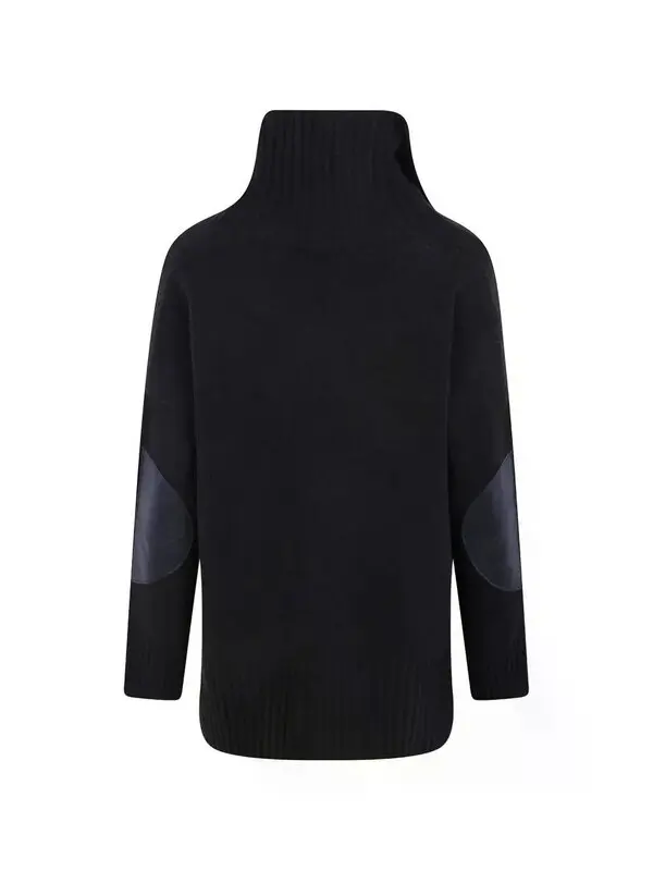 PIERANTONIOGASPARI Leather-patch Long-sleeve Sweater