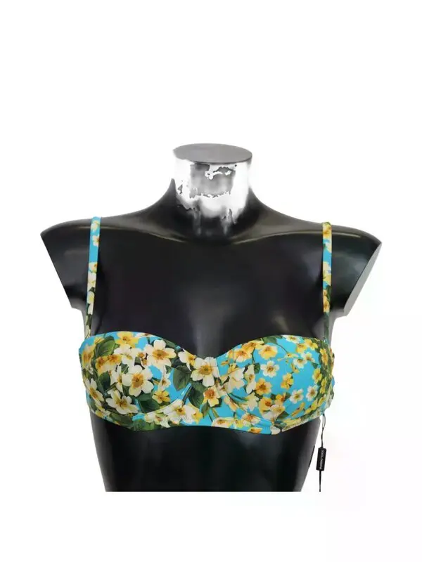 Dolce & Gabbana Floral-print Underwired Bikini Top