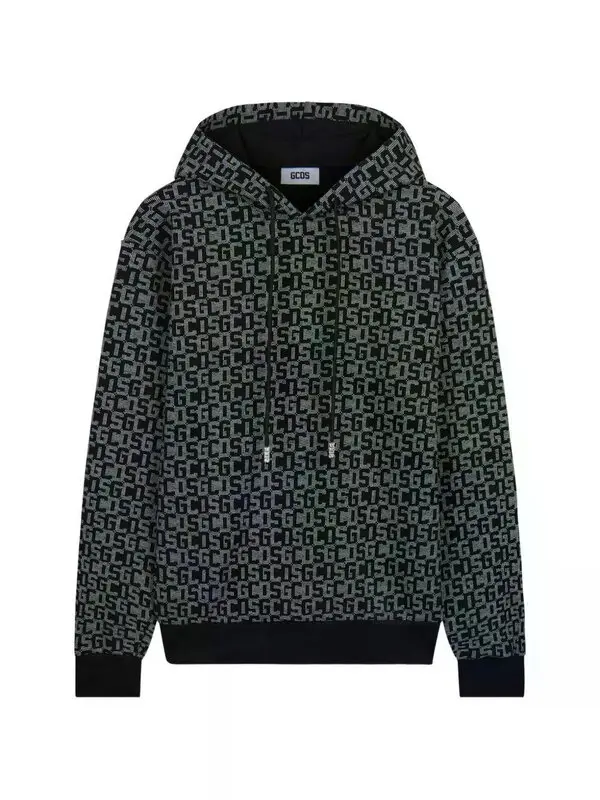 Gcds Monogram-print Drawstring Hoodie