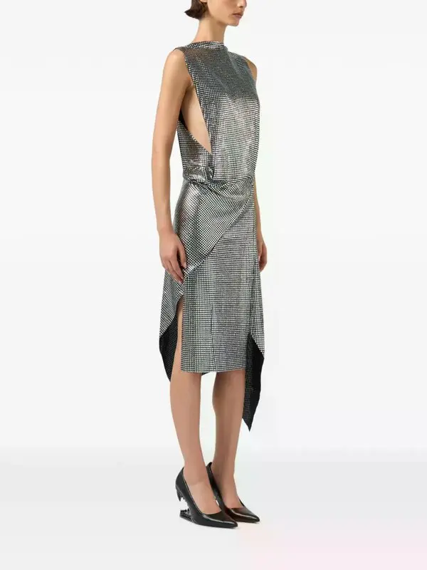 Gcds Asymmetric Draped Midi Dress