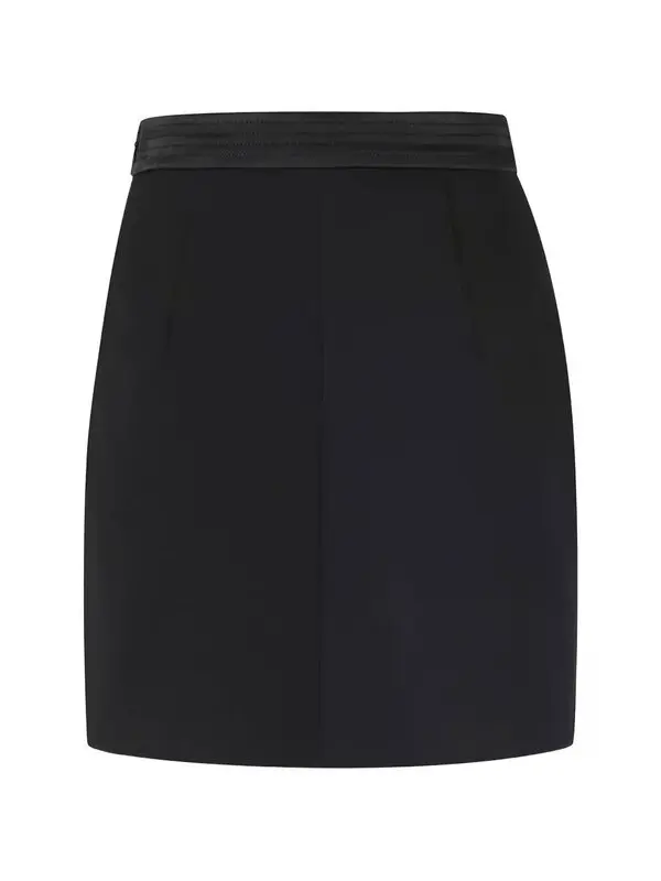 Elisabetta Franchi Miniskirt In Double Layer Stretch Crêpe And Satin Fabrics