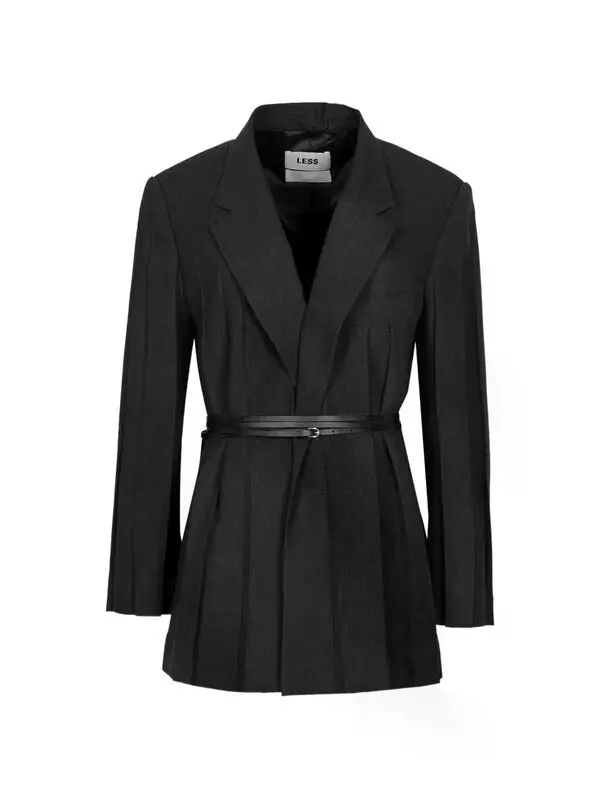 LESS Belted Pleated Blazer