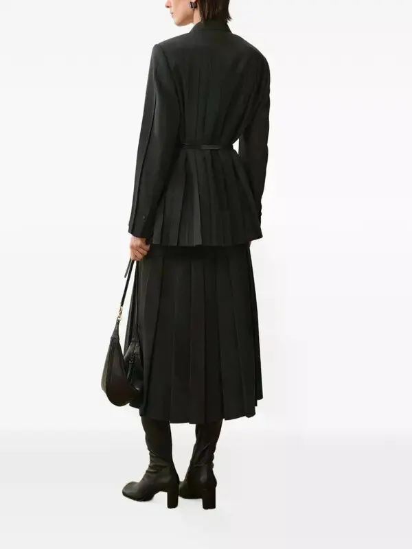 LESS Belted Pleated Blazer
