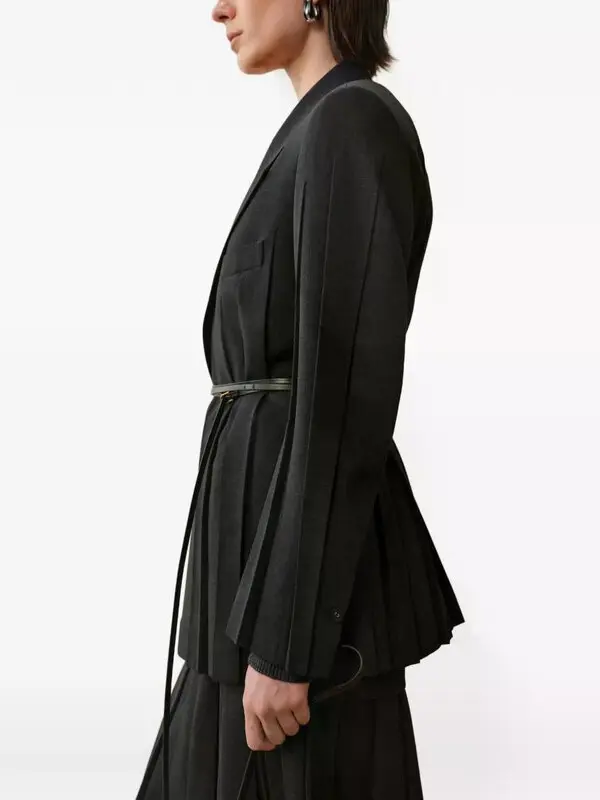 LESS Belted Pleated Blazer