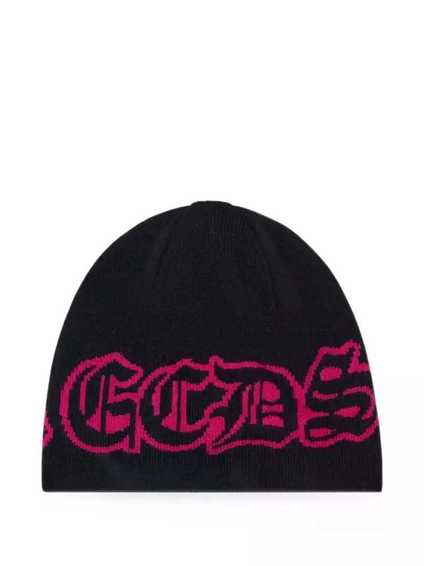 Gcds Gothic Logo-intarsia Beanie Hat