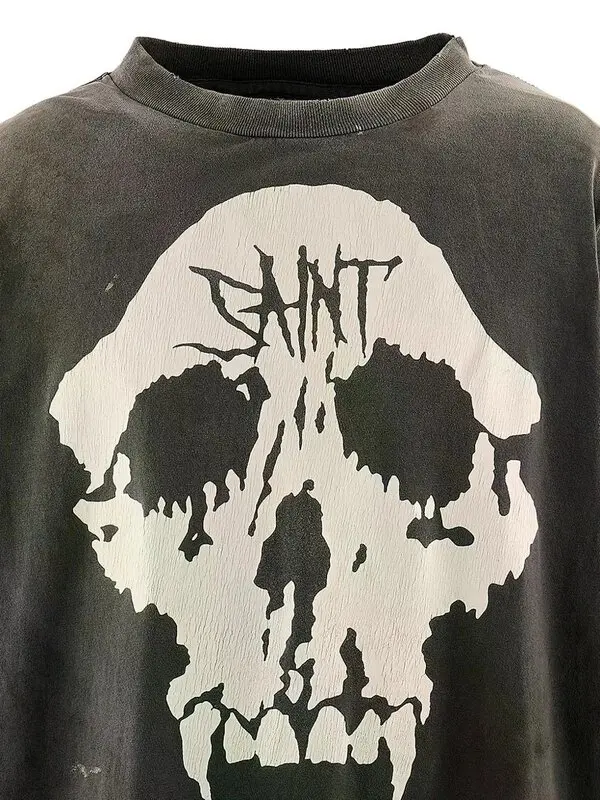 SAINT MXXXXXX X Bape Skull-print Long-sleeve T-shirt