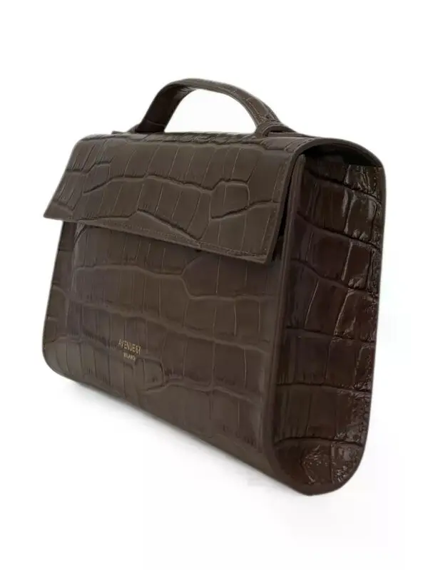 AVENUE 67 Paloma Croc-effect Leather Clutch Bag