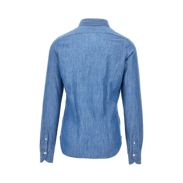 FINAMORE 1925 Cotton And Linen Denim Shirt