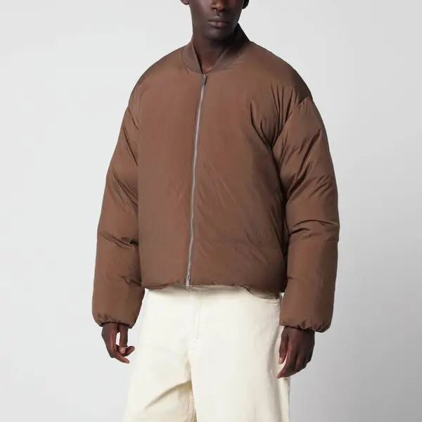 Studio Nicholson Frye Bark Nylon Bomber Jacket - Brown