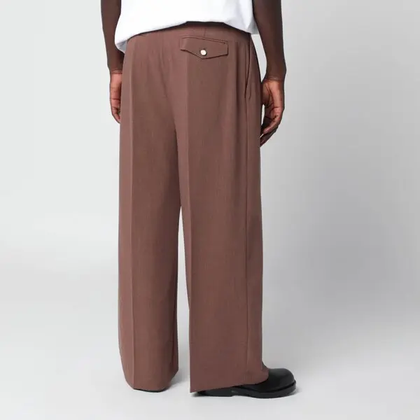 THESTROY Brick-coloured Inno Trousers In Wool Blend