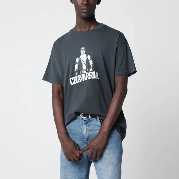 WILLY CHAVARRIA Leather Daddy Easy Cotton T-shirt - Black