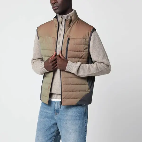 Sease Intrepid Iridescent Tech-wool Padded Vest - Beige