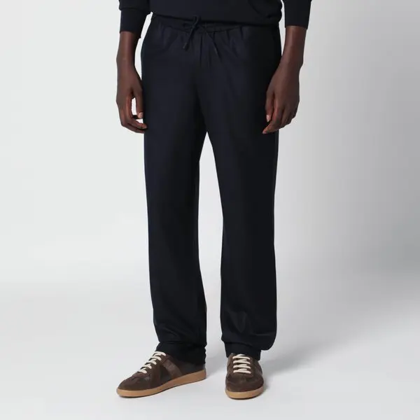 Sease Navy Mindset Trousers In Wool Flannel