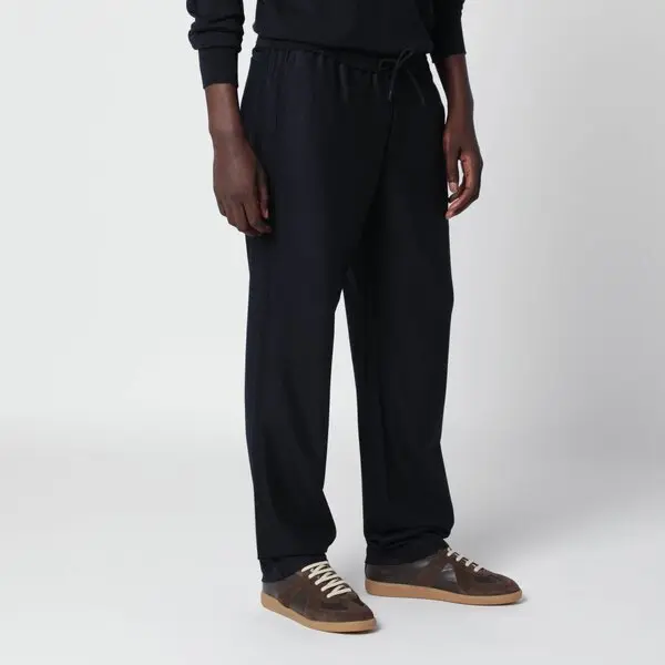 Sease Navy Mindset Trousers In Wool Flannel