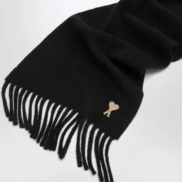 AMI Paris De Coeur Wool Scarf