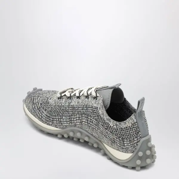 AMI Paris Mirage Sneakers In And Ivory Mesh - Grey