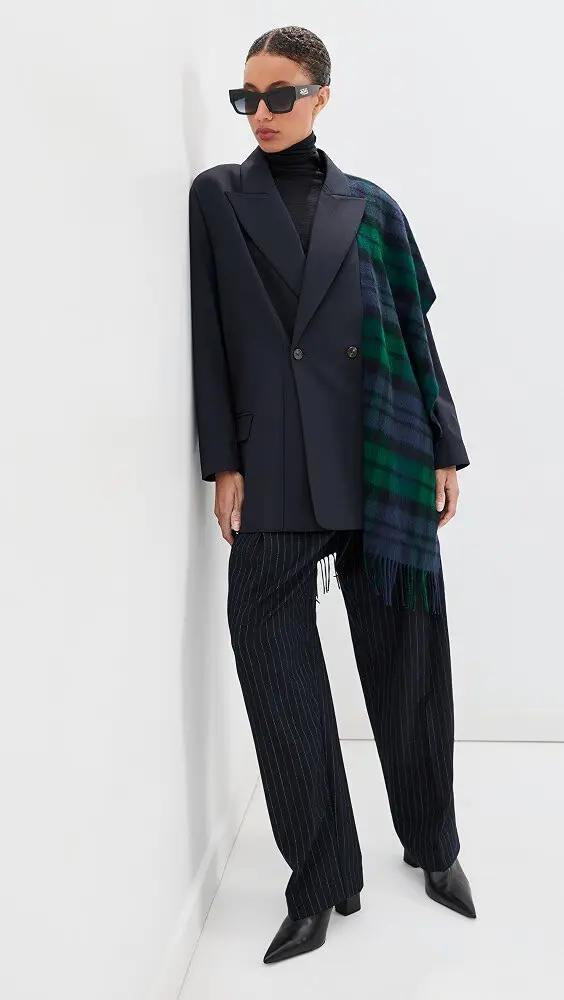 FRENKEN Crushed Scarf Blazer