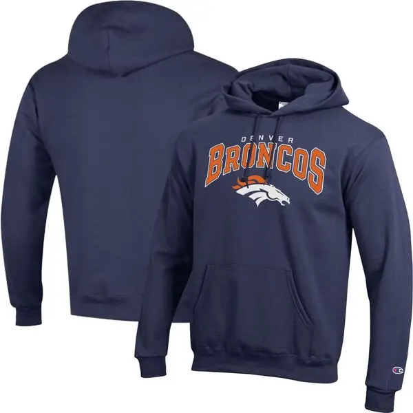 Champion Denver Broncos Powerblend Arch Over Logo Hoodie