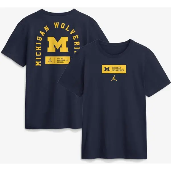 JORDAN BRAND Michigan Wolverines Primetime Crew T-shirt