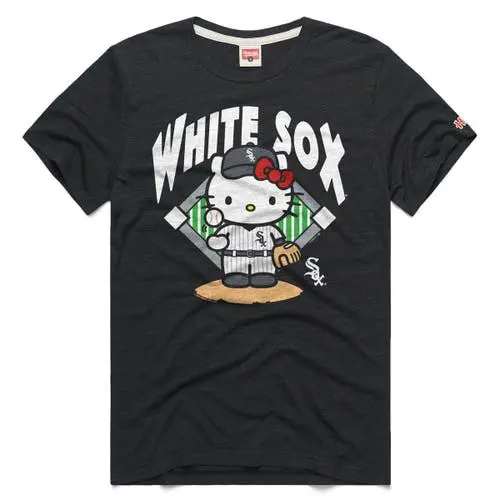 HOMAGE Chicago White Sox Hello Kitty Tri-blend T-shirt - Charcoal