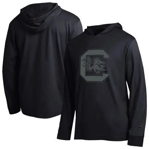 Champion South Carolina Gamecocks Tonal All-star Long Sleeve Hooded T-shirt - Black
