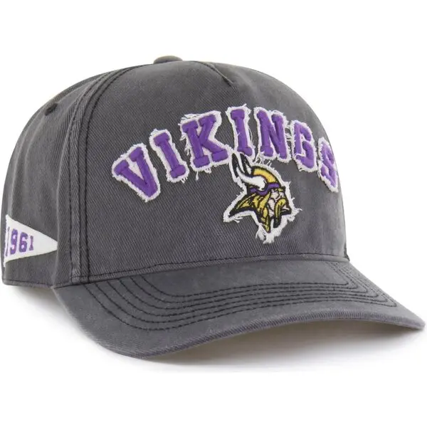 '47 Minnesota Vikings Calderwood Well Worn Hitch Adjustable Hat - Charcoal