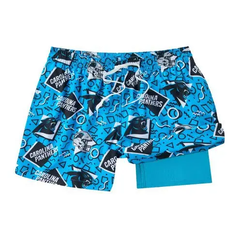 CHUBBIES Carolina Panthers Game Day Fit Classic Lined Swim Trunks - Blue