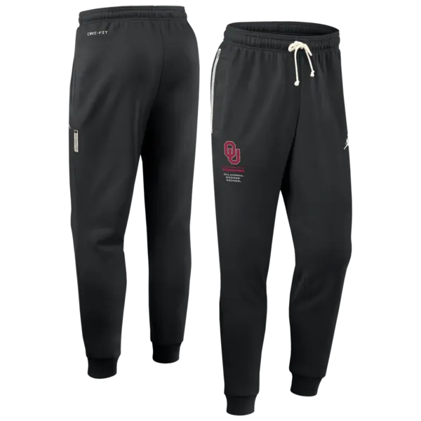 JORDAN BRAND Oklahoma Sooners 2026 Sideline Standard Issue Dri-fit Taper Pants - Black