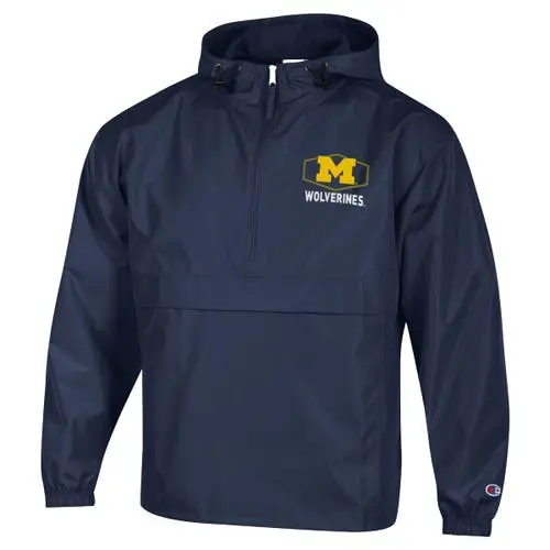 Champion Michigan Wolverines Delay Packable Half-zip Jacket