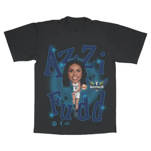 PLAYA SOCIETY Azzi Fudd Dallas Wings Player T-shirt - Black