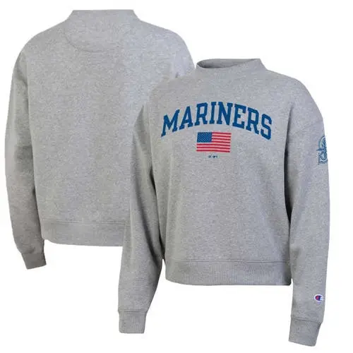 Champion Seattle Mariners Americana Triumph Fleece Tri-blend Sweatshirt