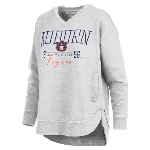 PRESSBOX Auburn Tigers Marcus East Hall Poncho V-neck Sweatshirt