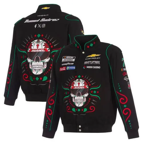 JH DESIGN Daniel Suarez 2026 Sugar Skull Full-snap Twill Racing Jacket