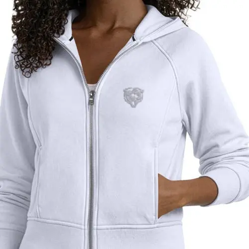 STARTER Chicago Bears Cropped Pastels Full-zip Hoodie