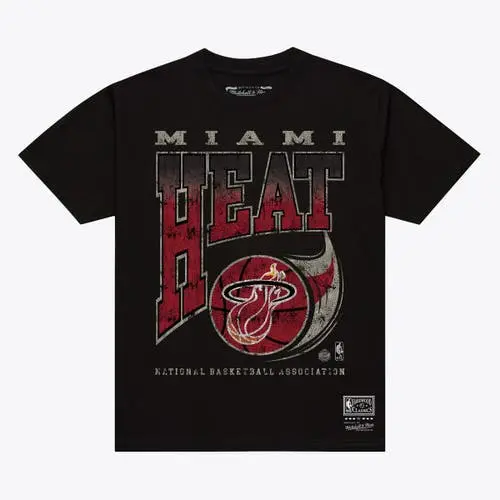 Mitchell & Ness Miami Heat Hardwood Classics Ball Out T-shirt - Black