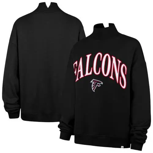 '47 Atlanta Falcons Oversized Vantage Mock Neck Sweatshirt - Black