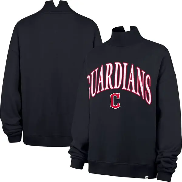 '47 Cleveland Guardians Oversized Vantage Mock Neck Sweatshirt