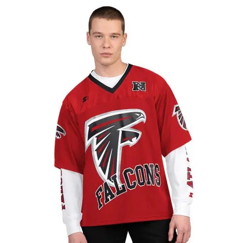 STARTER White Atlanta Falcons Short Sleeve & Long Sleeve T-shirt Combo Pack