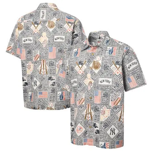 Reyn Spooner New York Yankees Americana Button-up Shirt - Navy