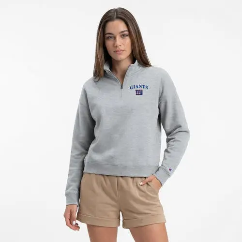 Champion New York Giants Powerblend Quarter-zip Sweatshirt